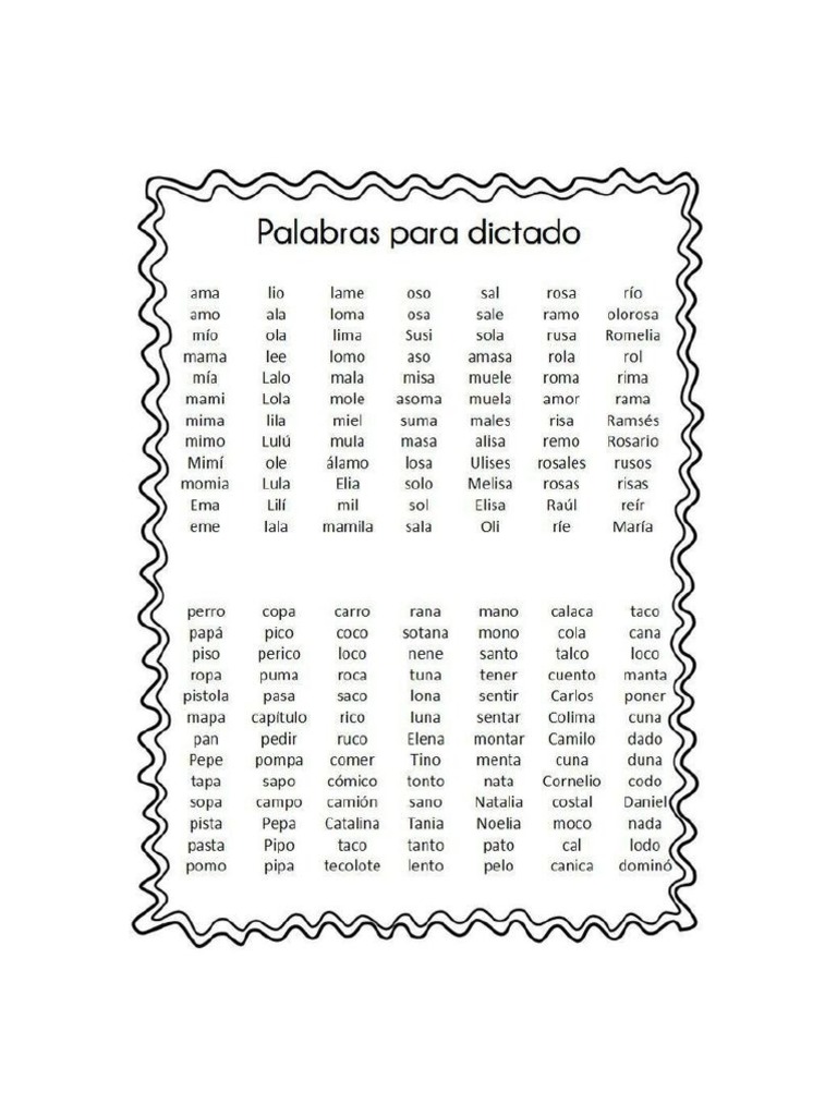 Palabras para Dictar | PDF