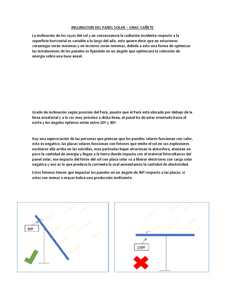 Inclinacion Panel Solar | PDF | Tecnología