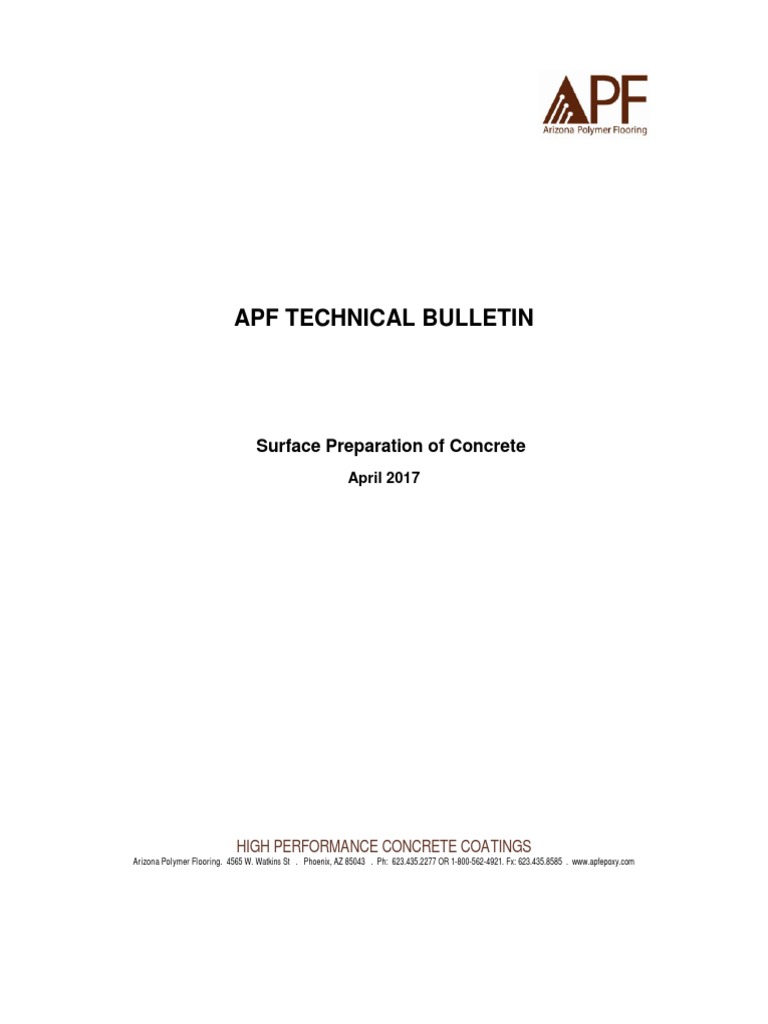 Surface Preparation Of Concrete 20170427 1495646620 Pdf Pdf