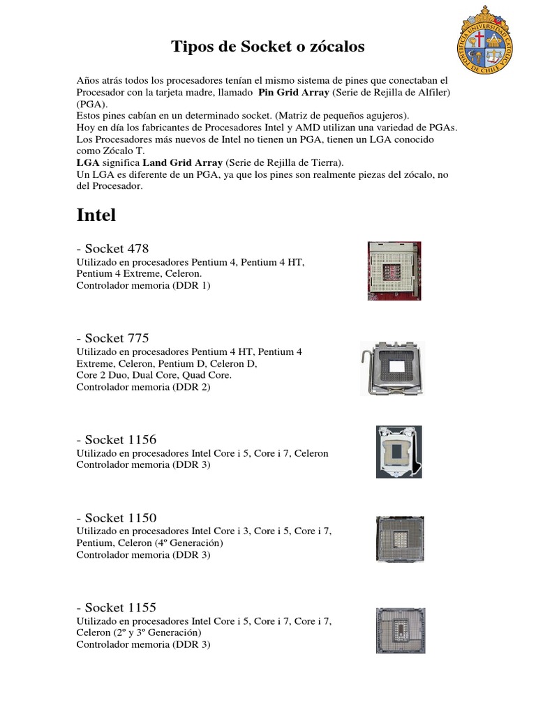 Tipos de Socket Computadores | PDF