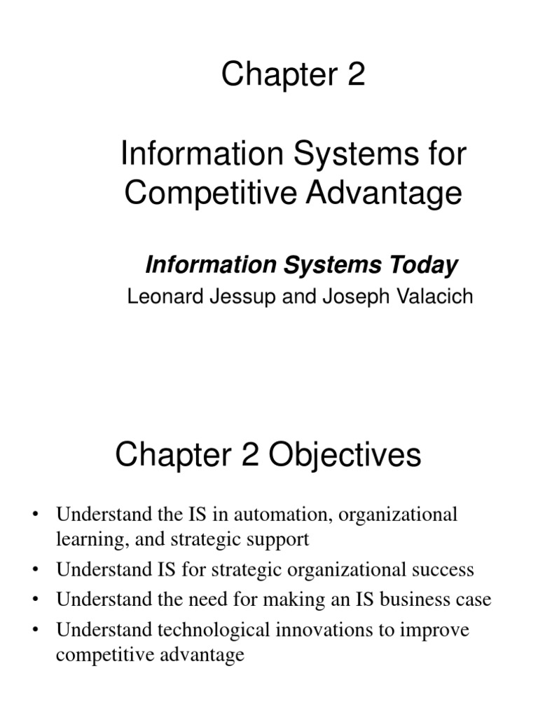 Information Systems For Competitive Advantage | PDF | Competitive ...