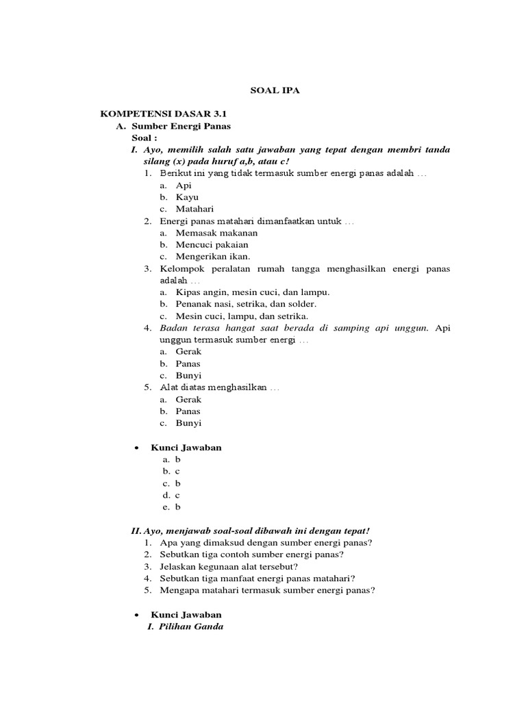 SOAL Latihan IPA Kelas IX | PDF