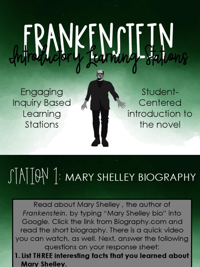 Frankenstein: Introductory Learning Stations | PDF | Frankenstein ...