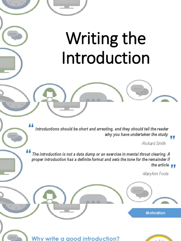 Lesson 1 Writing The Introduction | PDF | Psychology | Communication