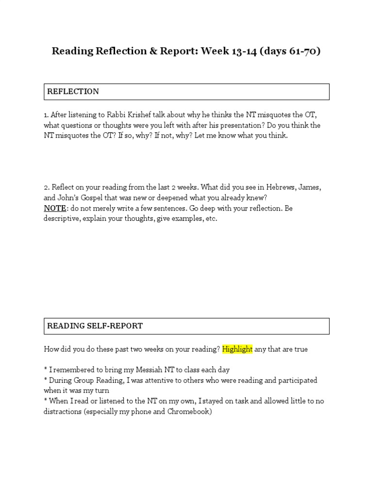 Reading Report | PDF | Career & Growth | Self-Improvement