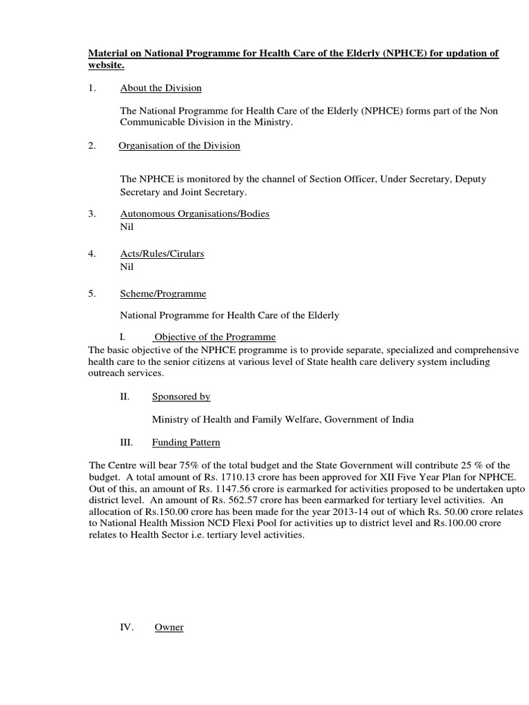 NPHCE | PDF | Geriatrics | Physical Therapy