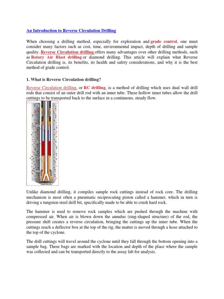 Benefits of Reverse Circulation Drilling | PDF | Drilling Rig | Nature