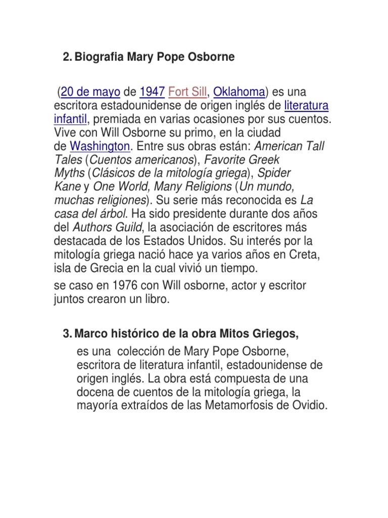 Biografia Mary Pope Osborne | Cultura (general) | Religión y creencia