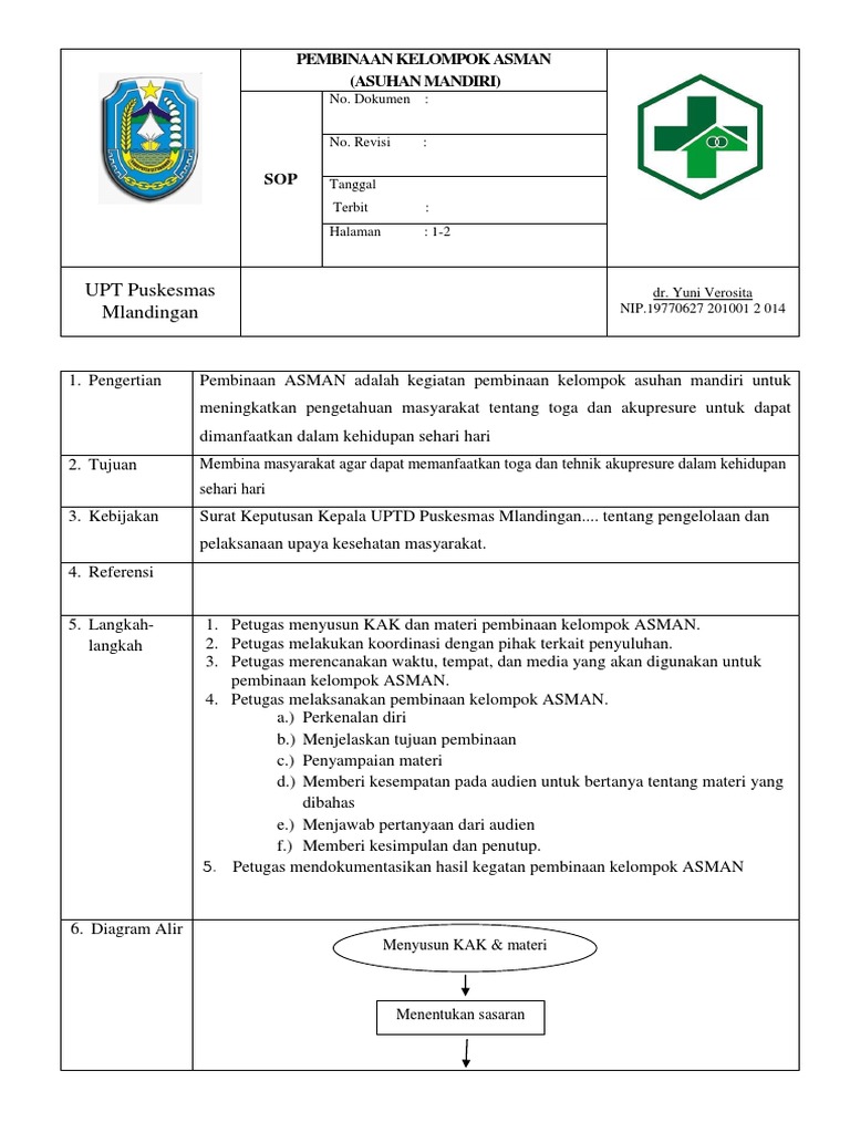 Sop Pembinaan Kelompok Asman | PDF