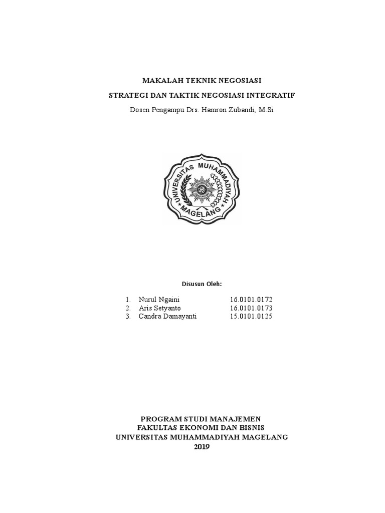 KELOMPOK 13 BAB 3 Strategi Dan Taktik Negosiasi Integratif | PDF