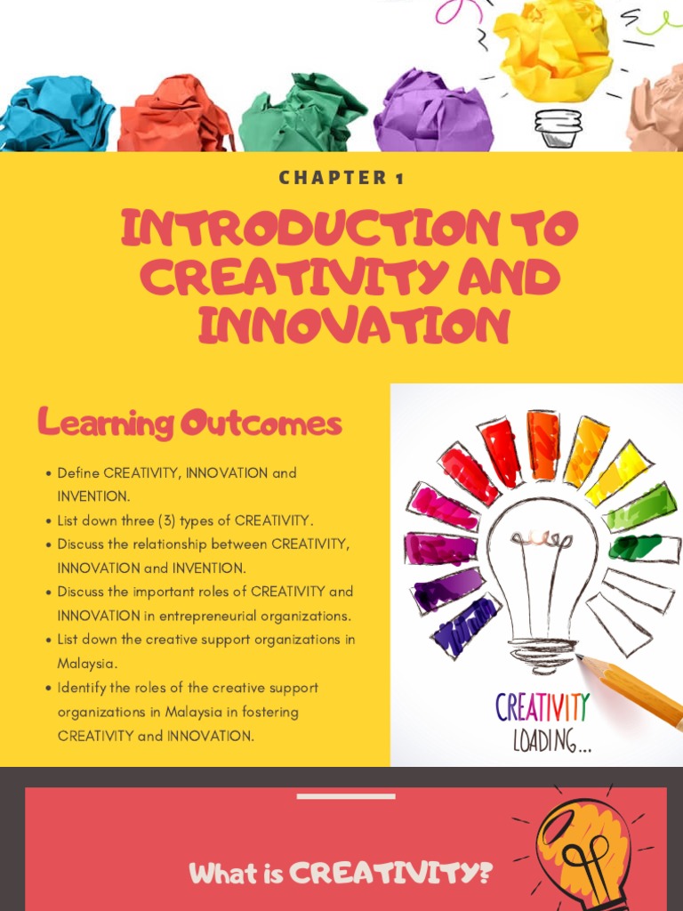 Chapter 1 - Introduction To Creativity and Innovation | PDF | Invention ...