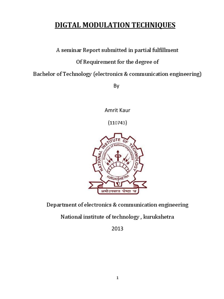 Digtal Modulation Techniques | PDF | Modulation | Physical Layer Protocols