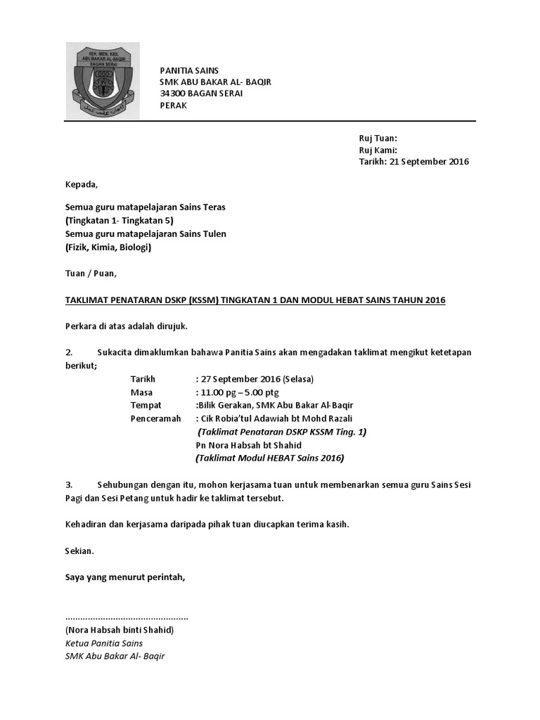 Surat Taklimat | PDF