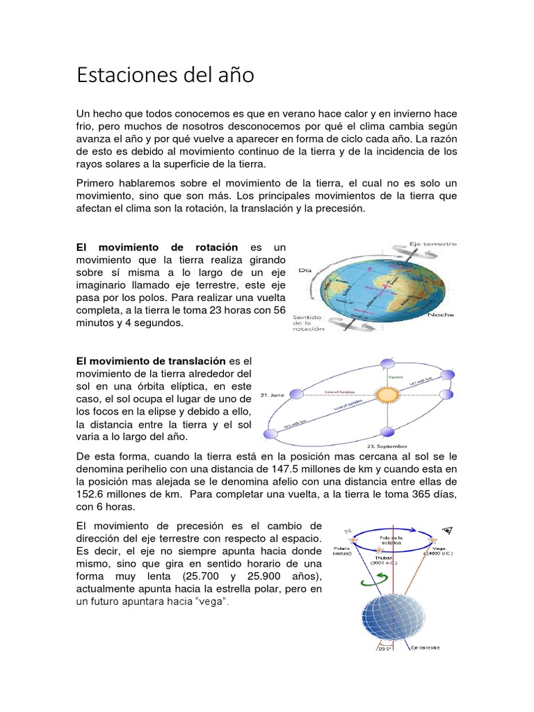 Movimientos de La Tierra y El Clima | PDF | Ecuador | Tierra