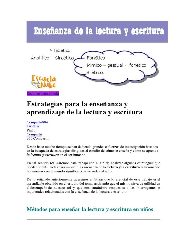 Estrategias para Lectura y Escritura | PDF | Aprendizaje | Neuropsicología
