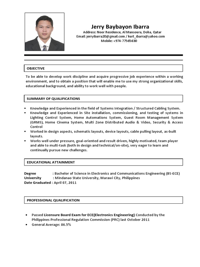 CV - Jerry Ibarra | PDF | Automation | Engineering