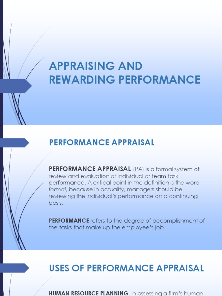 Appraising & Rewarding | Performance Appraisal | Competence (Human ...