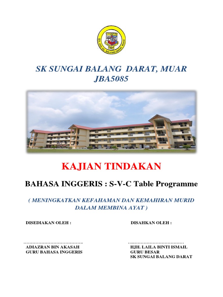 Kajian Tindakan Bahasa Inggeris SKSBD Ady | PDF | Karier & Perkembangan ...