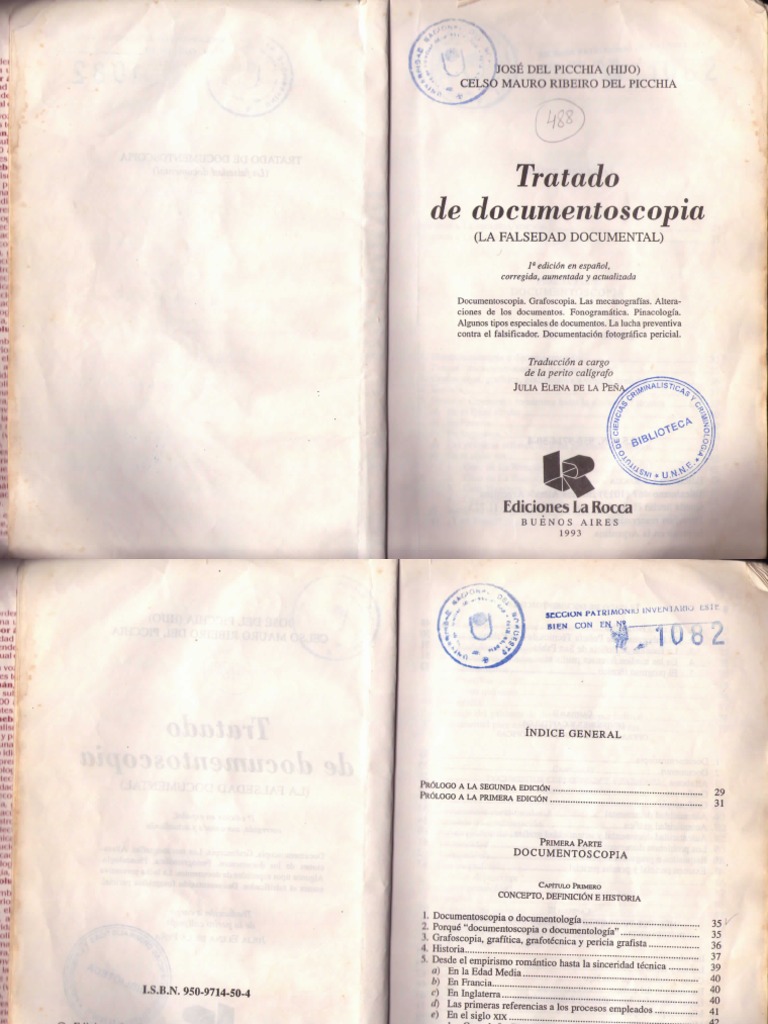 Tratado de Documentoscopia DELPICCHIA PDF | PDF | Diseño de ...