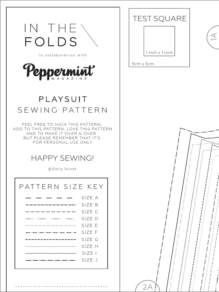 Free Playsuit Sewing Pattern | PDF | Crafts | Textile Arts