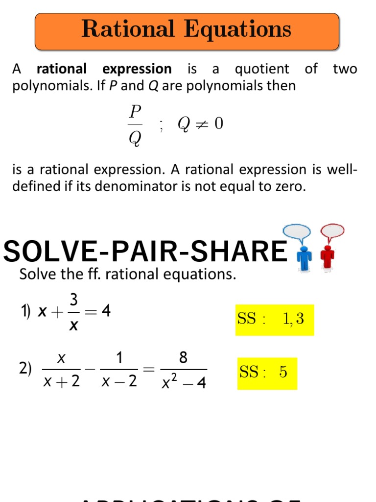Rational Expressions & Inequalities | PDF | Inequality (Mathematics ...
