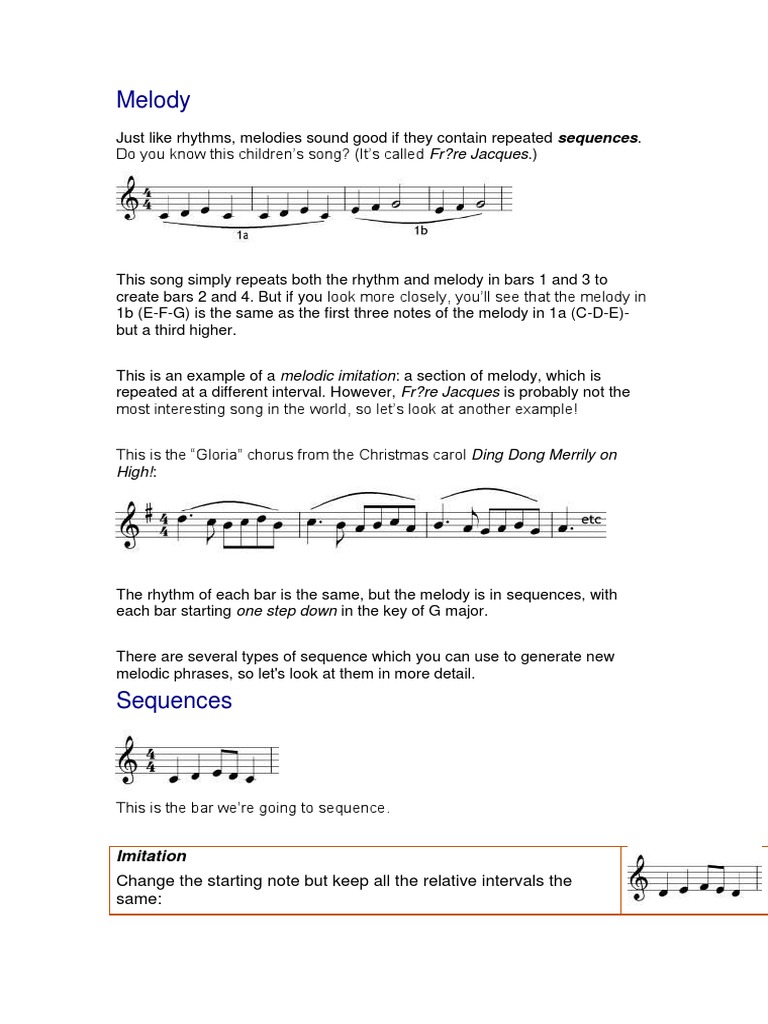 Melody Writing | PDF | Musical Techniques | Musical Compositions