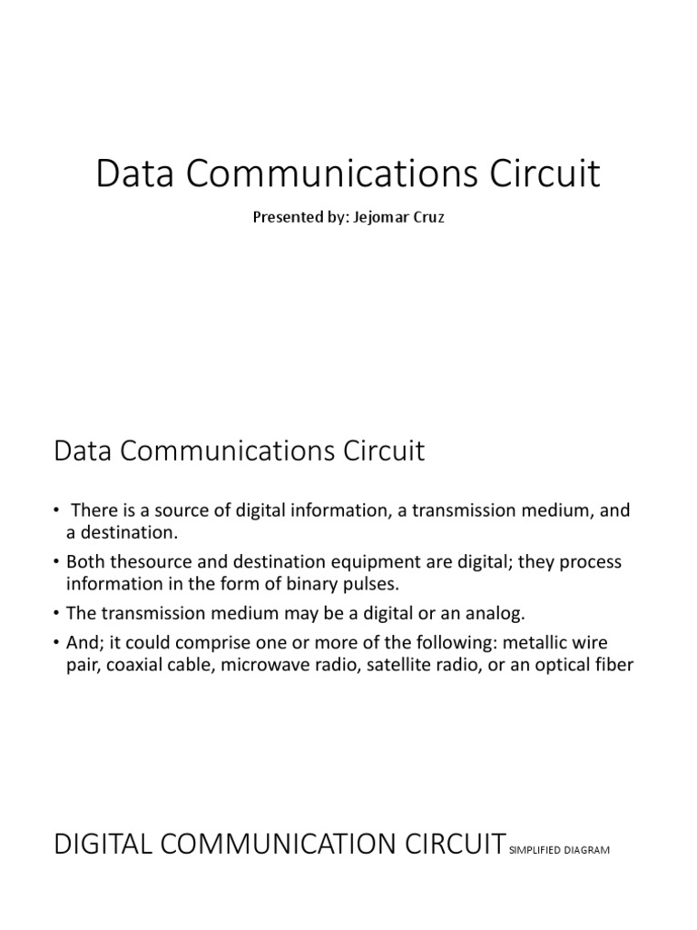 Data Comms | PDF | Duplex (Telecommunications) | Data Transmission