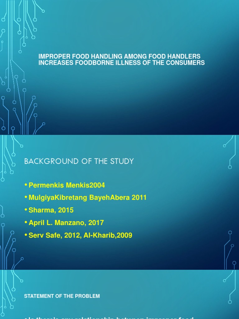 The Relationship Between Improper Food Handling Practices and Increased ...