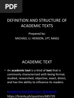 Academic Text Vs Non Academic Text | PDF