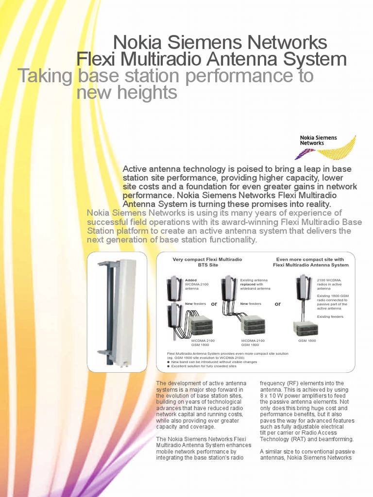 Nokia Siemens Networks Flexi Multiradio Antenna System Datasheet Online ...