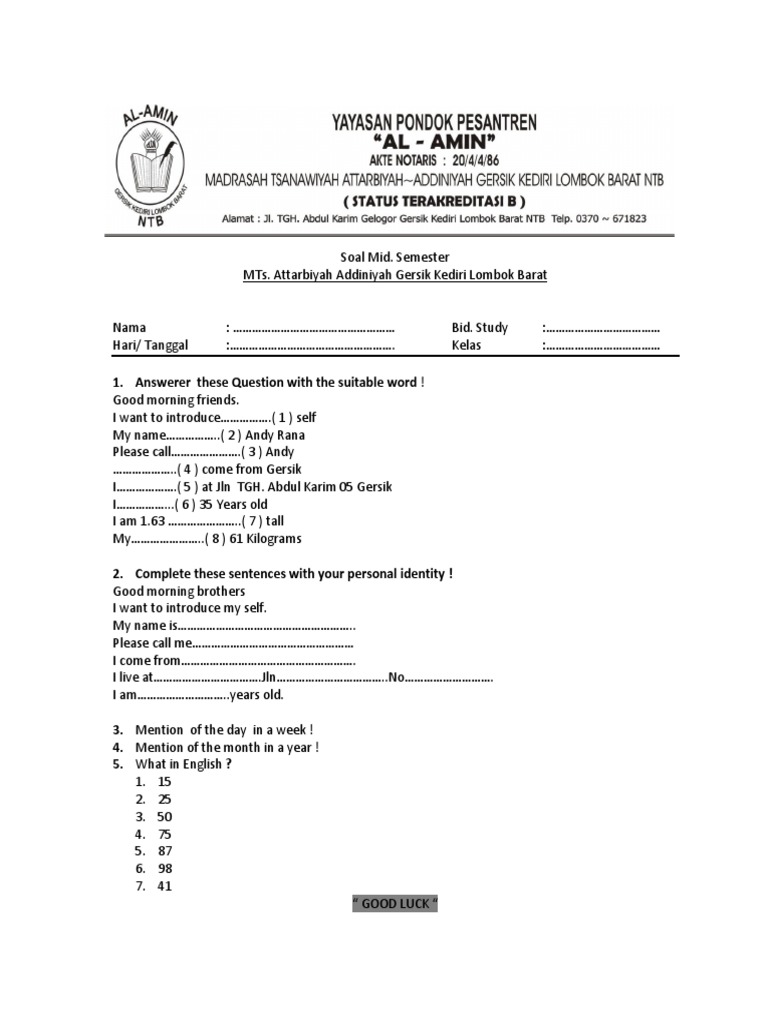 Soal Mid Pdf