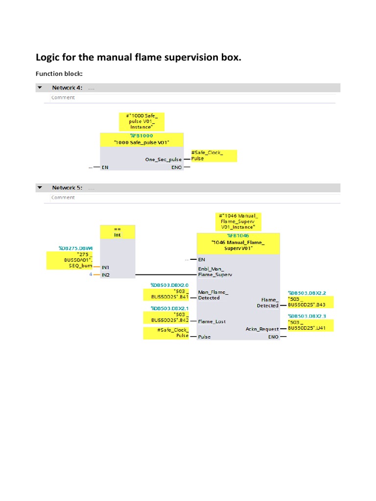 Logic For The Manual Flame Supervision Box | PDF