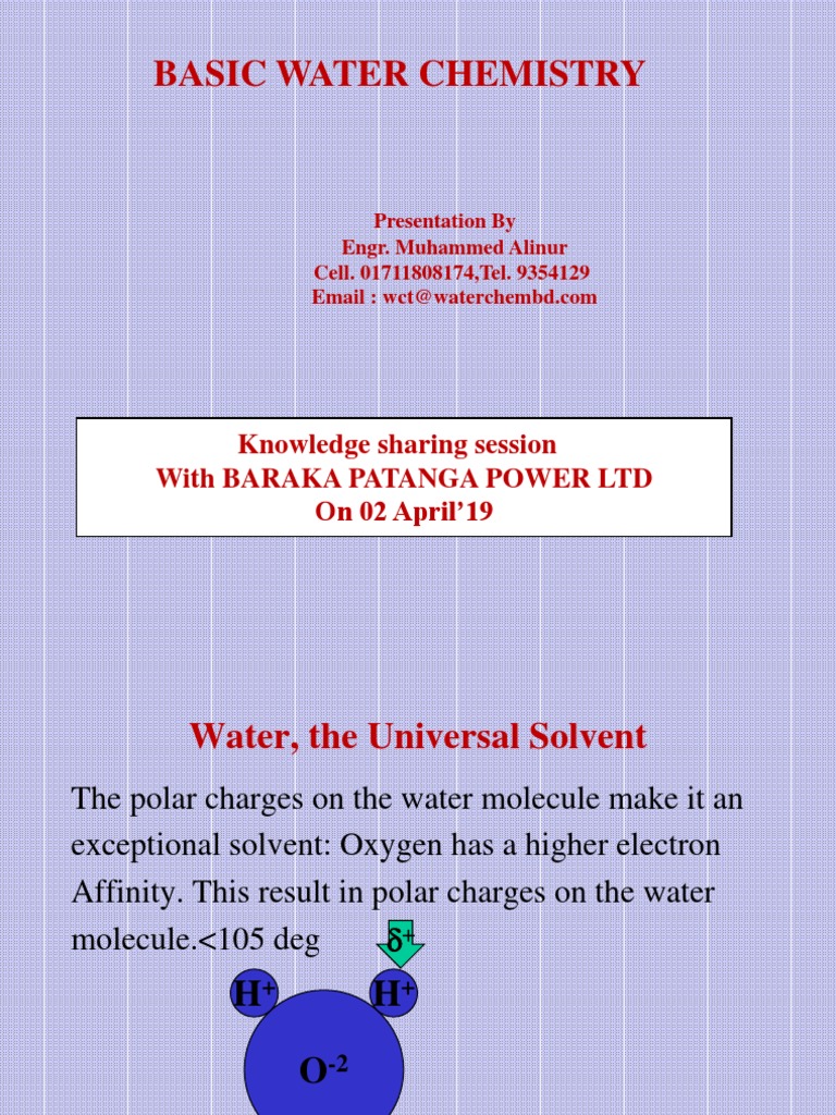 Basic Water Chemistry | PDF | Ph | Molecules