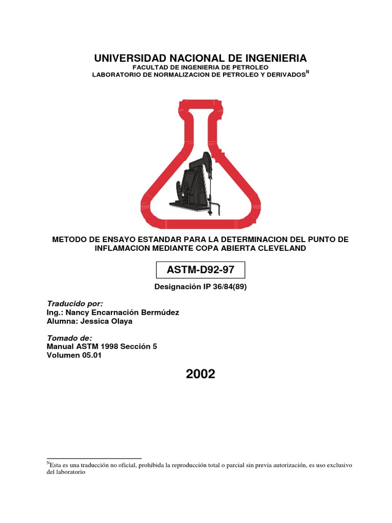 Astm D92 PDF | PDF | Temperatura | Cantidades fisicas