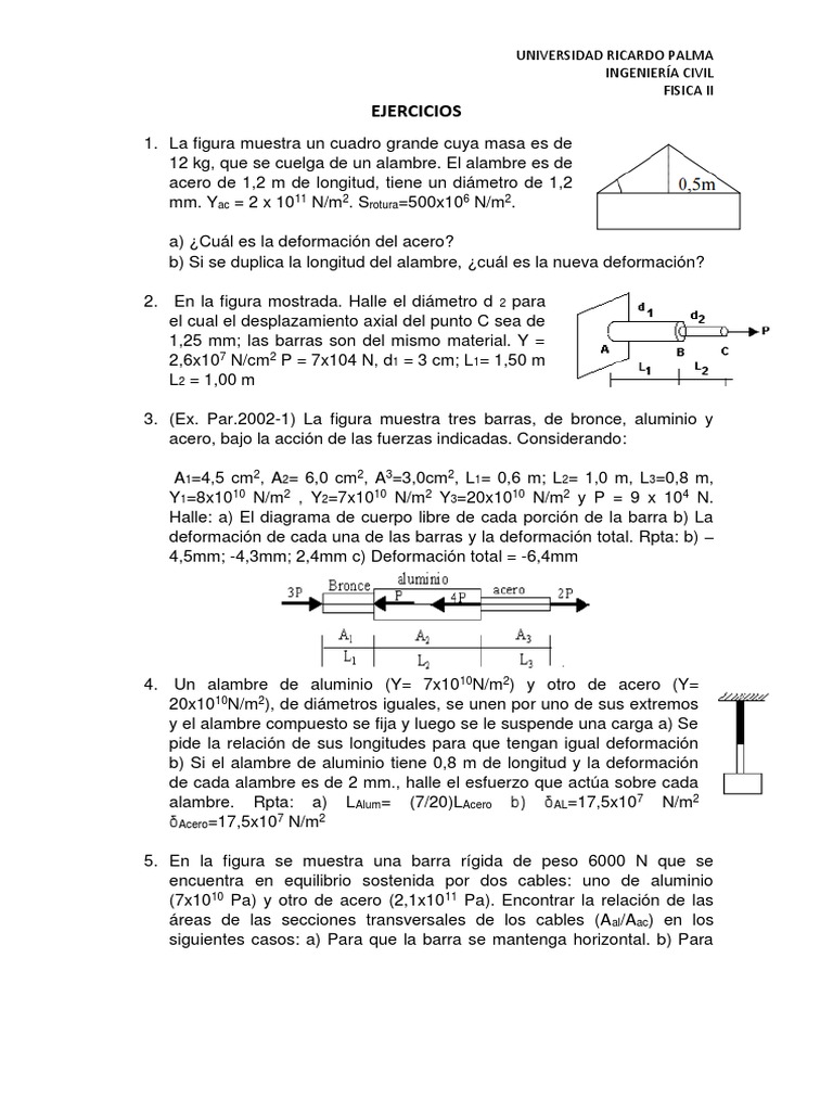 Ejercicios Elasticidad | PDF