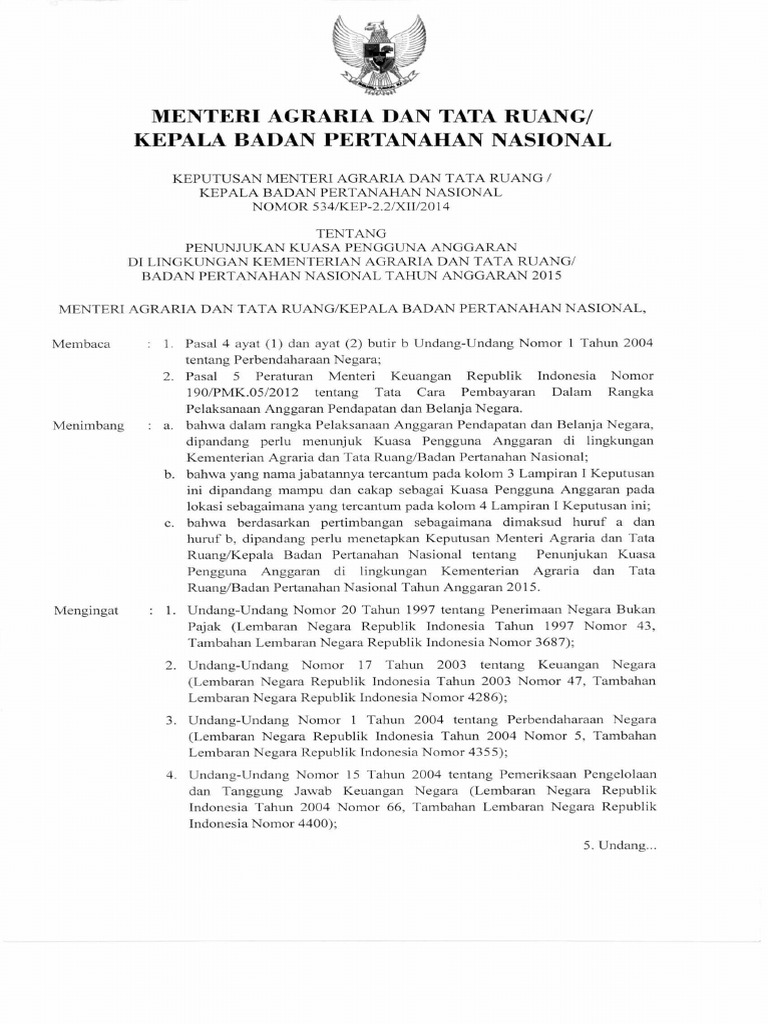SK Penunjukan KPA | PDF