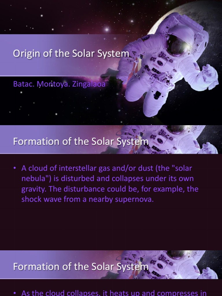 Origin of The Solar System | Download Free PDF | Formation And ...