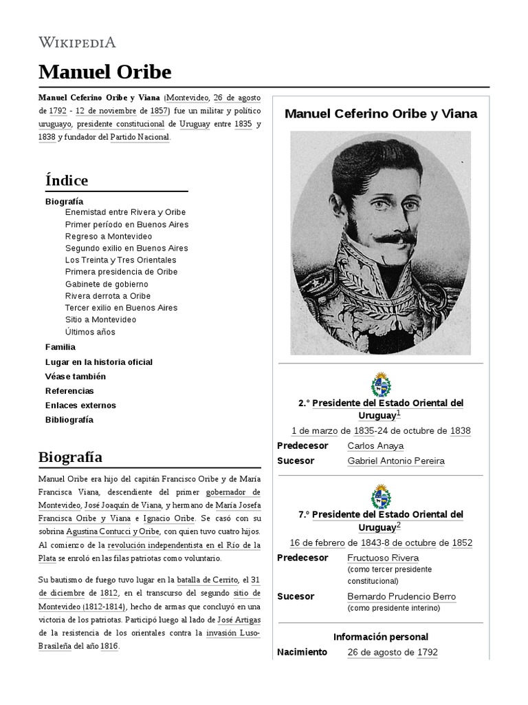 Manuel Oribe | PDF | Uruguay | Agitación