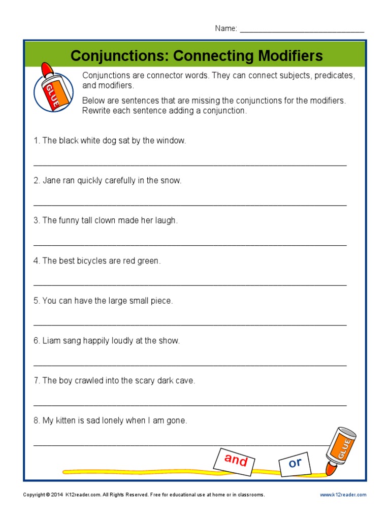 Conjunctions Connecting Modifiers | PDF | Syntax | Grammar