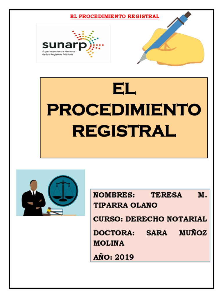 Procedimiento Registral | PDF | Instrumento jurídico | Apelación