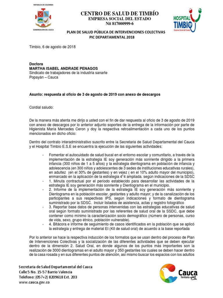 Ejemplo de Oficio | PDF | Vejez | Bienestar