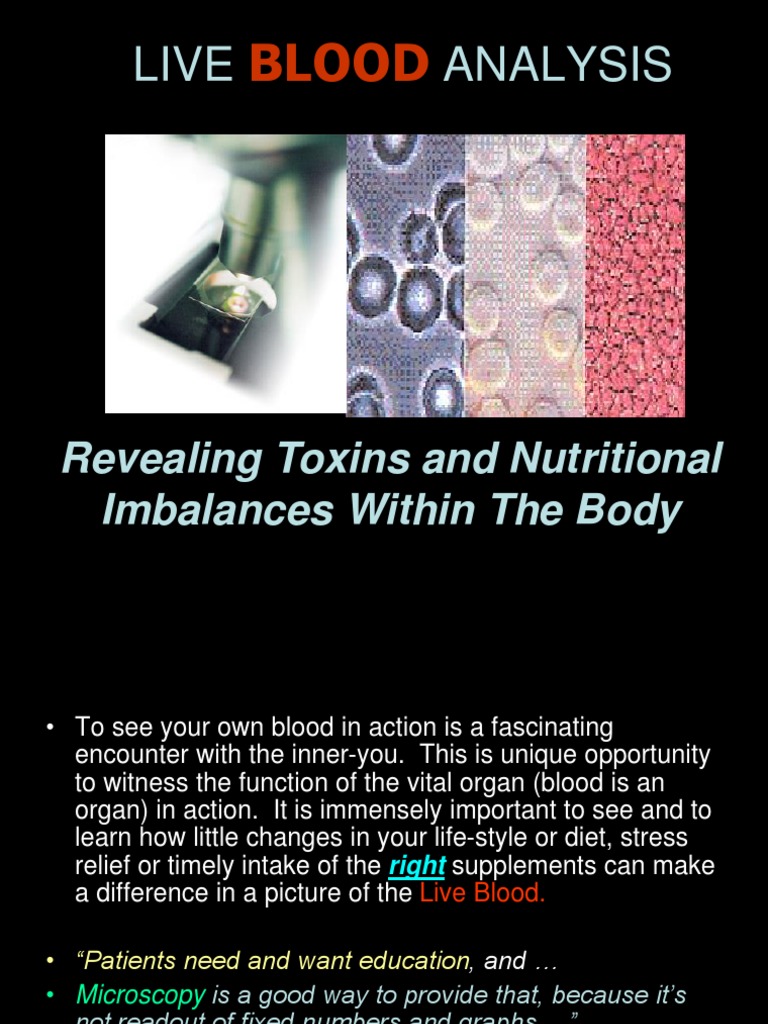 Live Blood Analysis | PDF | White Blood Cell | Red Blood Cell