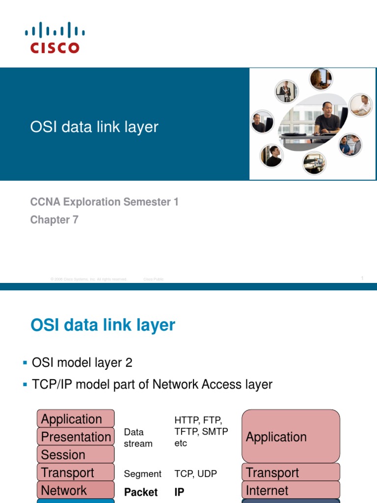 OSI Data Link Layer: CCNA Exploration Semester 1 | PDF | Osi Model | Internet Protocol Suite
