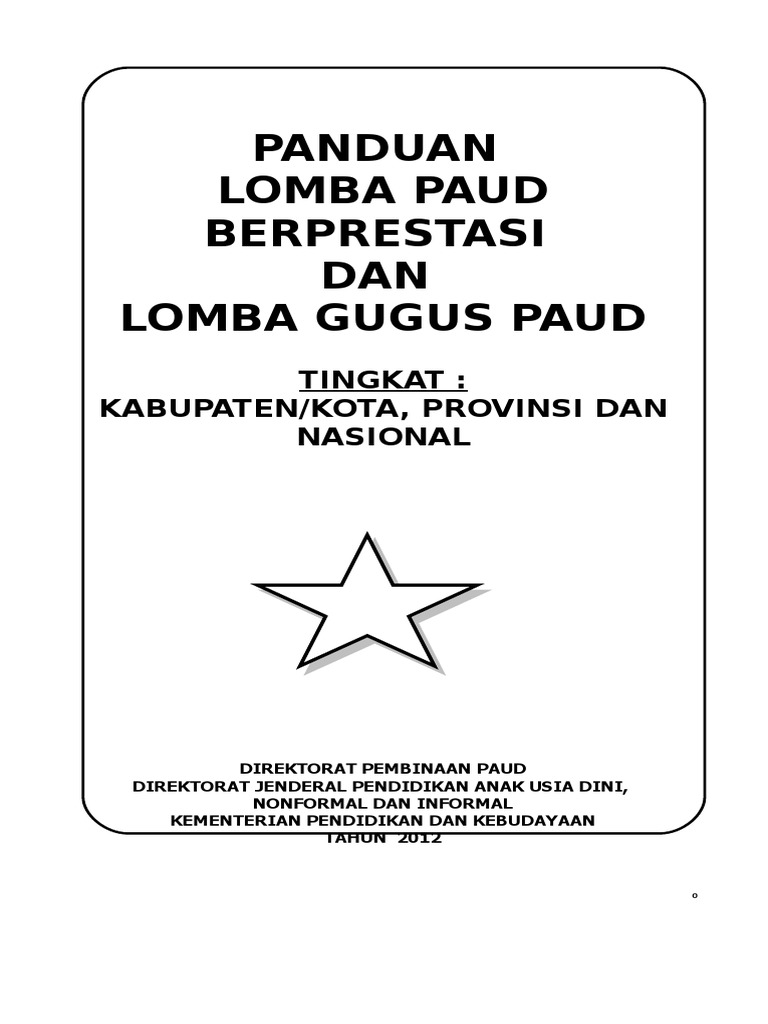 Lomba Gugus Paud | PDF | Ilmu Sosial