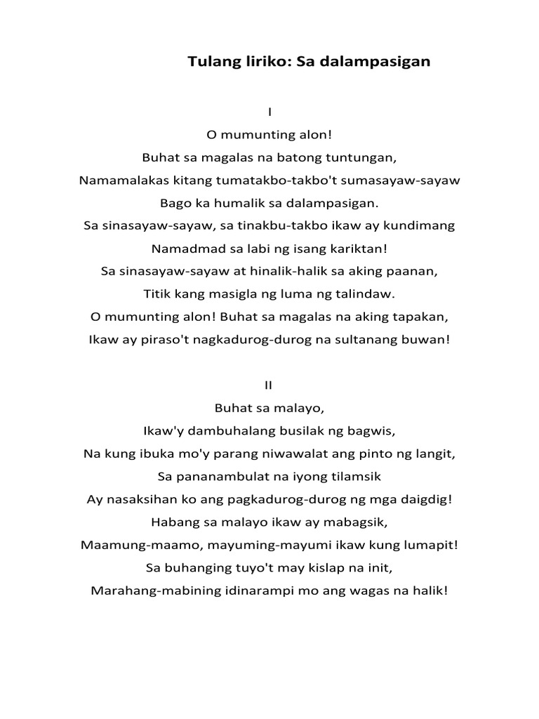Tulang Liriko | PDF