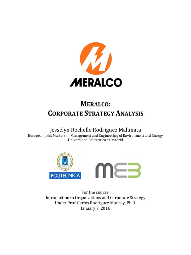 Meralco Corporate Strategy Overview | PDF | Electrical Grid ...