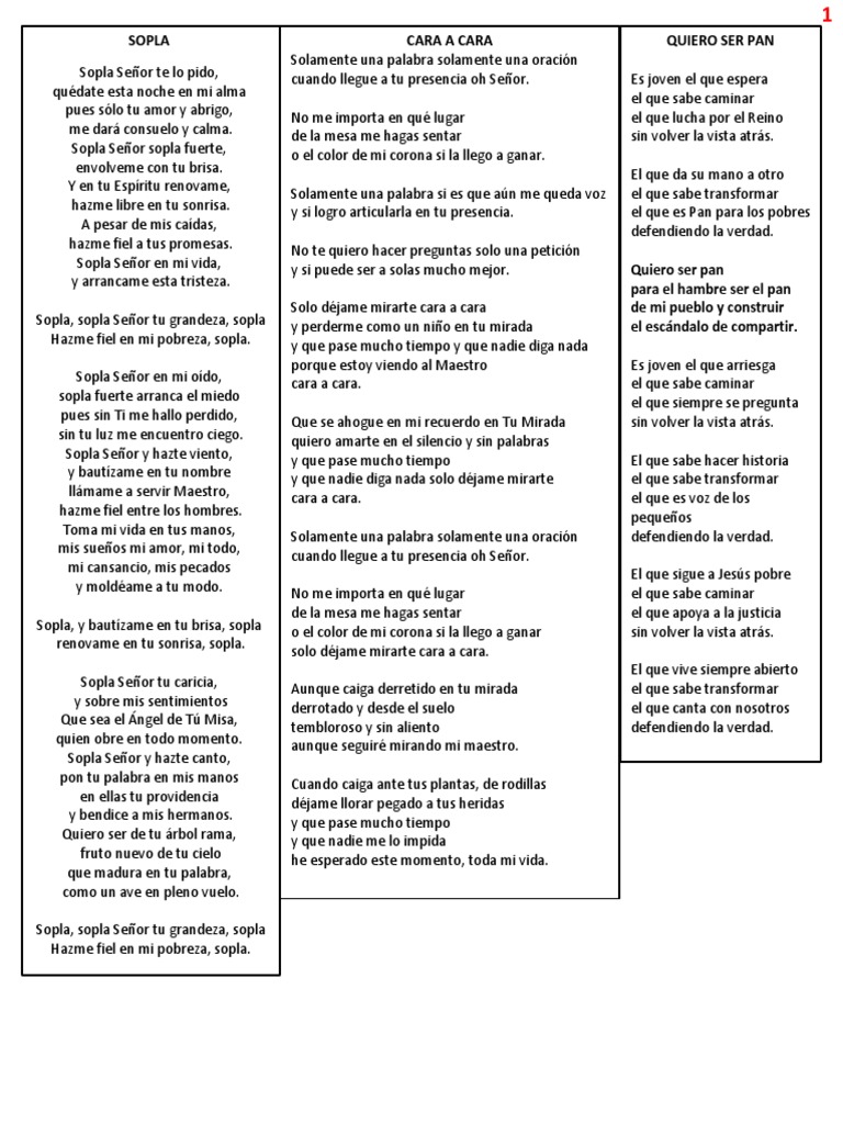 Canciones Para La Hora Santa Pdf Cristo Título Eucaristía