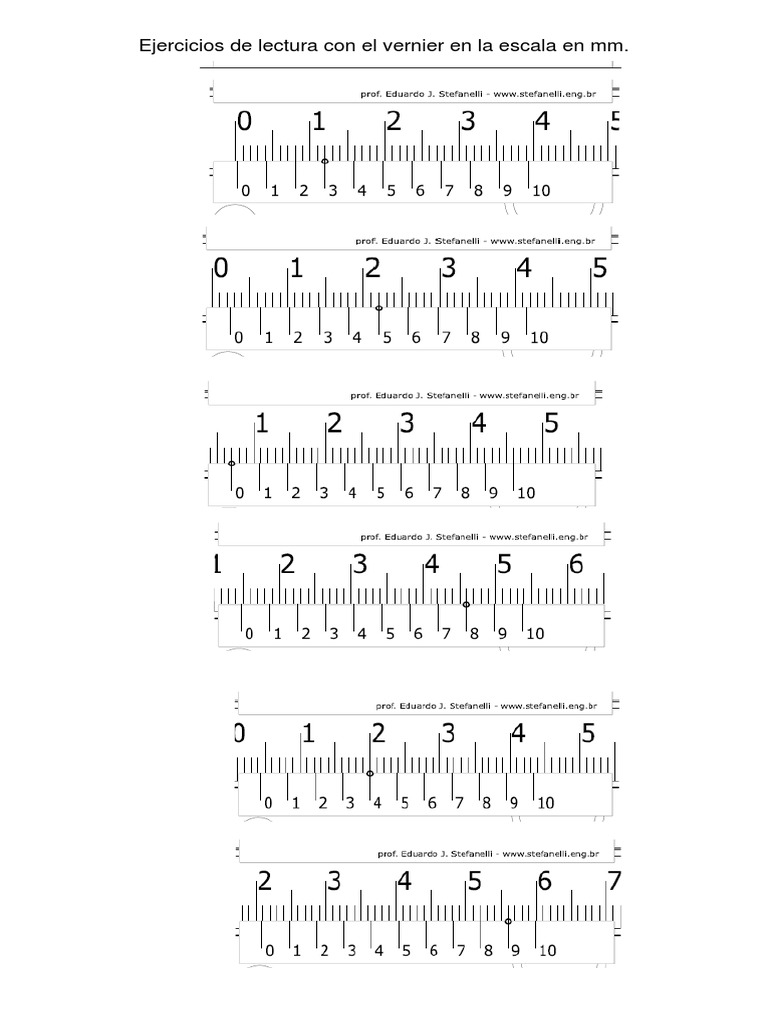 Ejercicios de Vernier | PDF