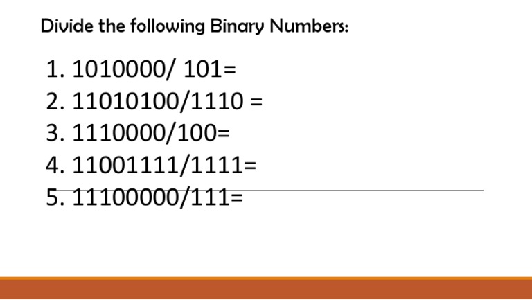 Division of Binary | PDF