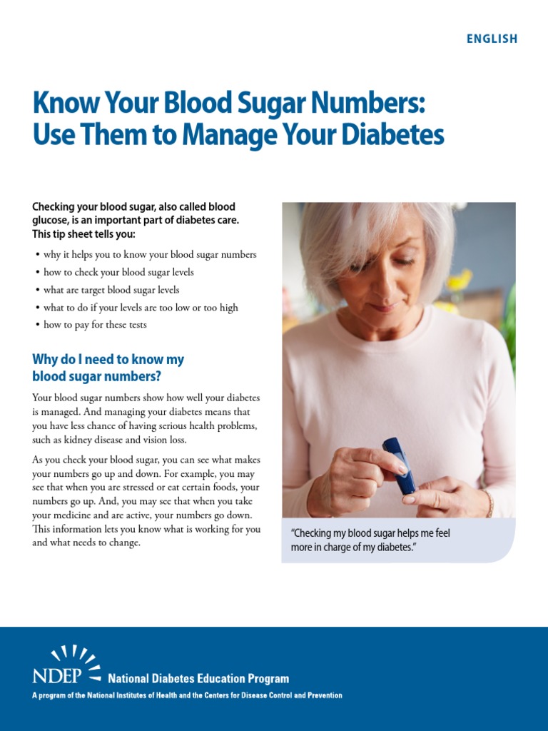 NDEP-10 Know Your Blood Sugar Numbers - 508 | PDF | Hypoglycemia ...